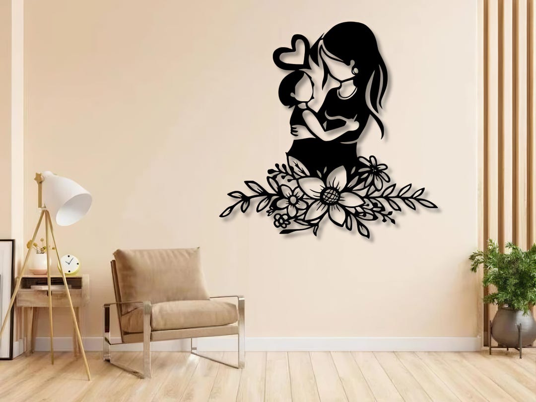 Mom and Child Laser Cut File, CNC Plasma Vector (svg, Dxf, Png) - Etsy