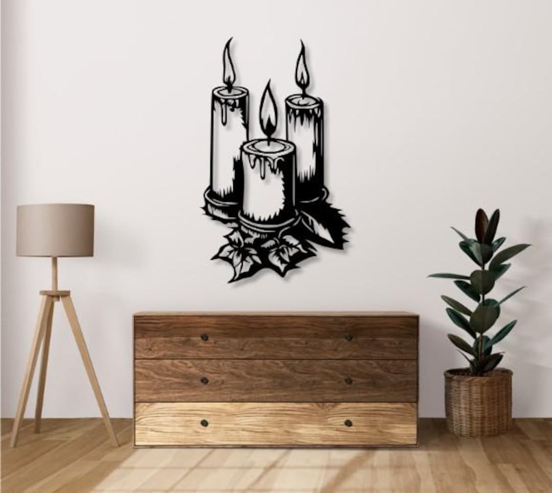 Candles Svg Dxf Png Files Candle Vector Cut File for Cnc Laser Plasma ...