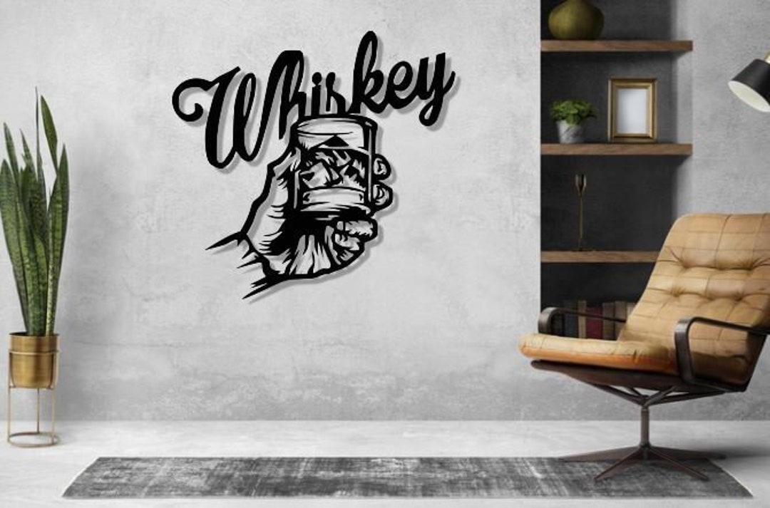 Whiskey Svg Dxf Png Files , Laser Cut File , Whiskey Alcohol Glass Ice ...