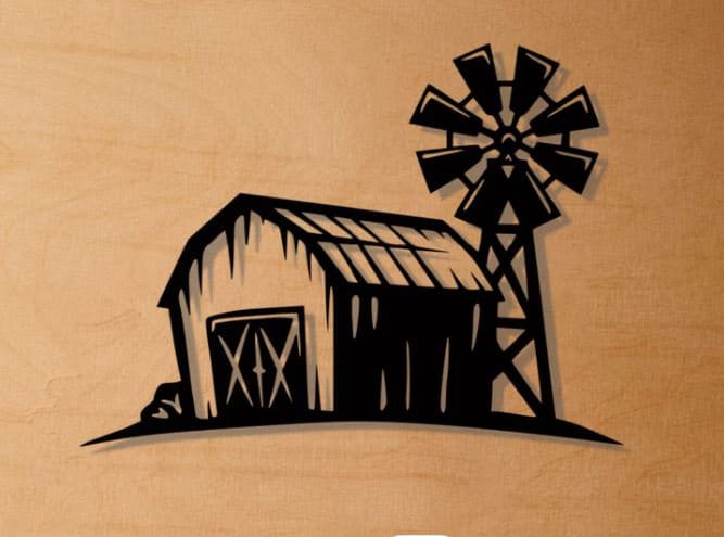 Farm Svg Dxf Png Files , Barn Laser Cut File Farmer Wall Decor for Cnc ...