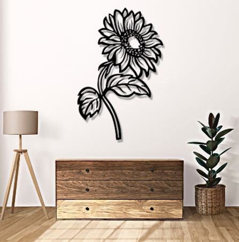 Sunflower Svg Dxf Png Files , Laser Cut File , Flower , Wall Art Decor ...