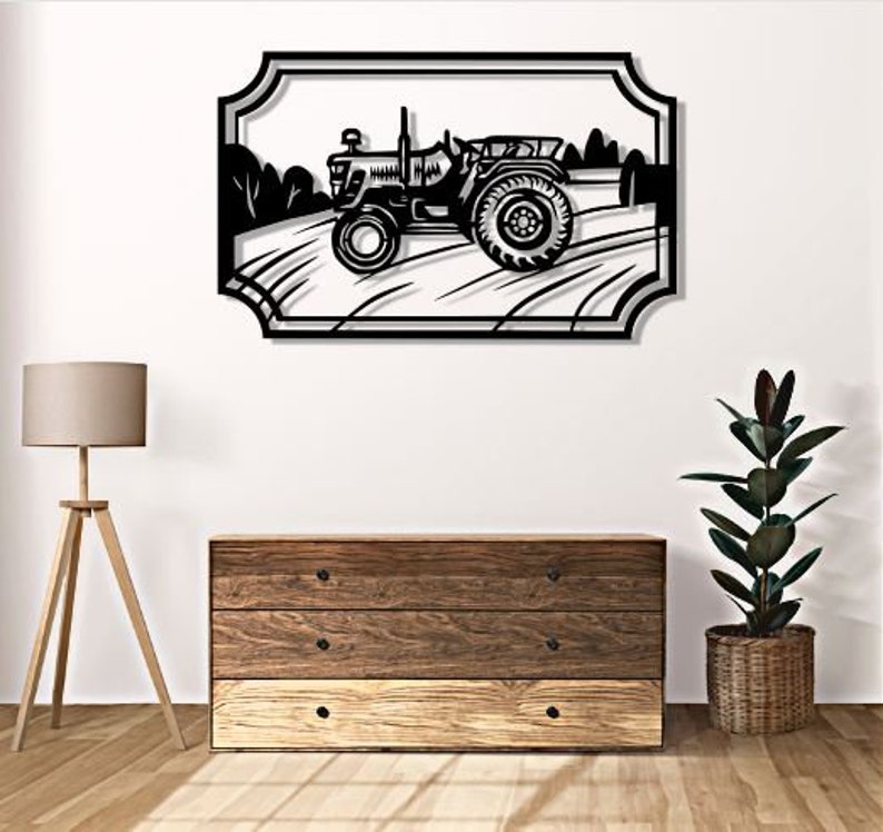 Tractor Svg Dxf Png Files Laser Cut File Farm Farmer Barn Wall Art for ...