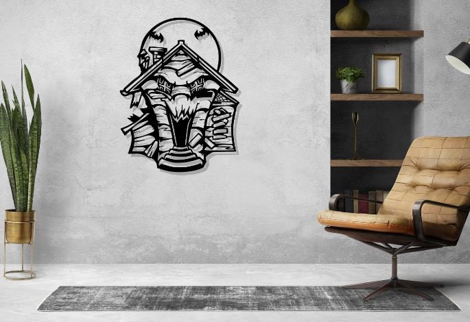 Cursed House Svg Dxf Png Files , Laser Cut File , Haunted ,horror Wood ...