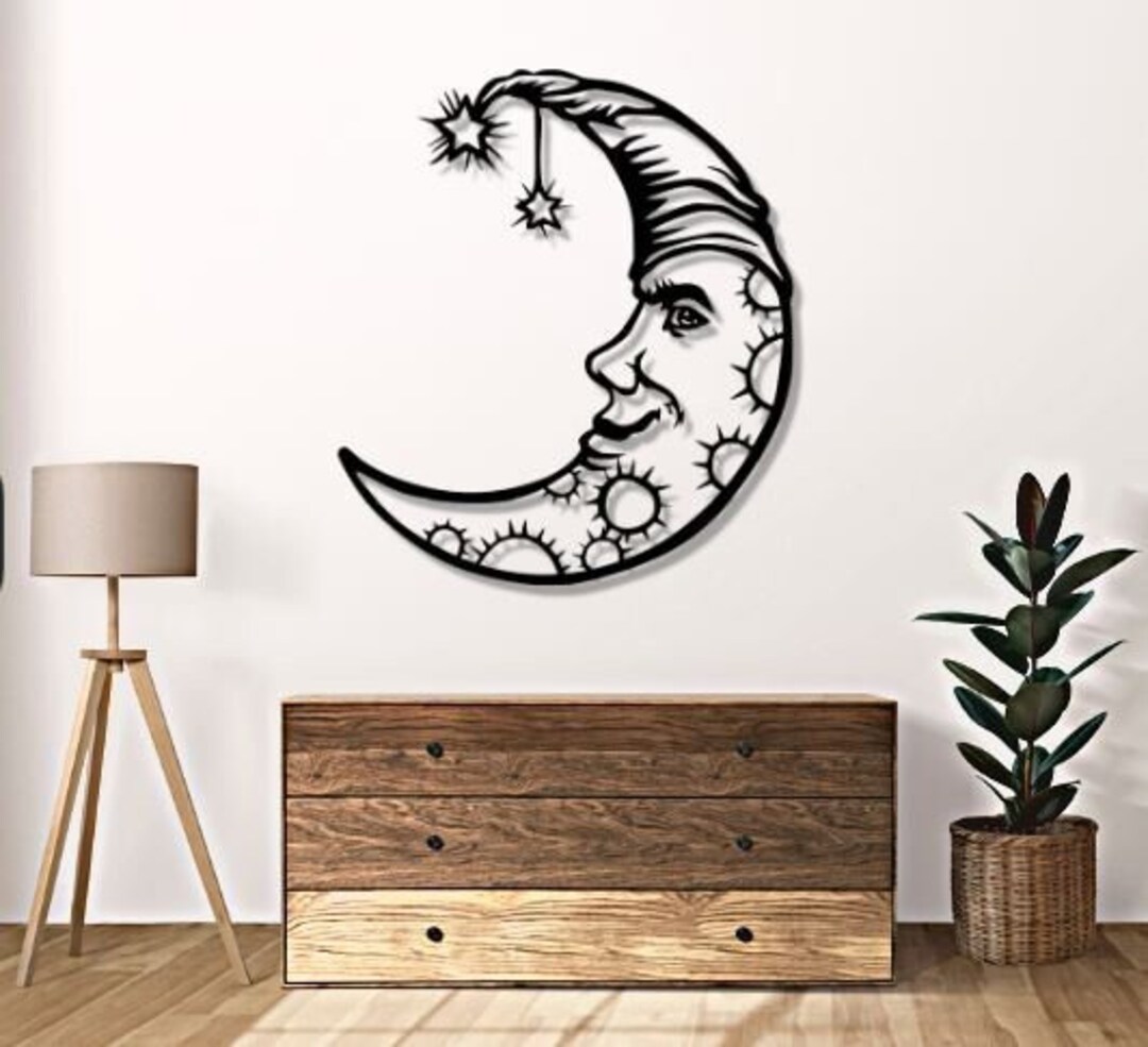 Crescent Svg Dxf Png Files , Laser Cut File , Moon , Happy , Sleepy ...