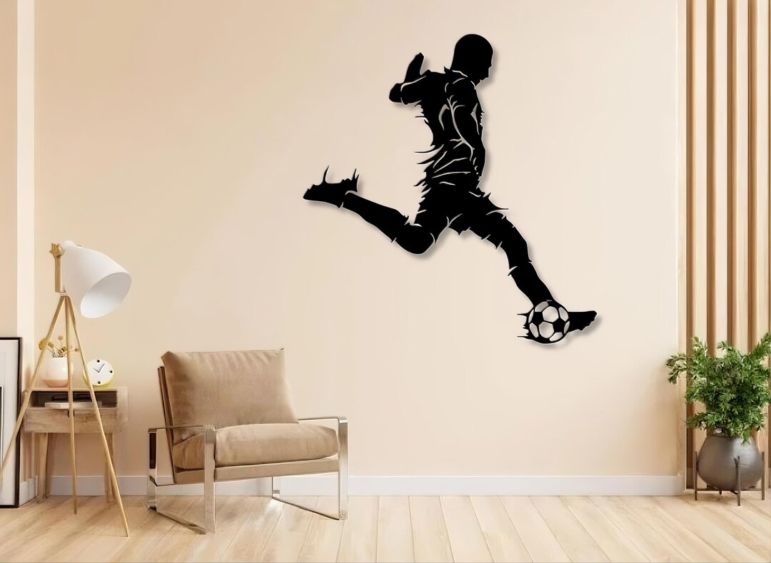 Football Svg Dxf Png Files , Laser Cut File , Footballer Shot Goal Ball ...