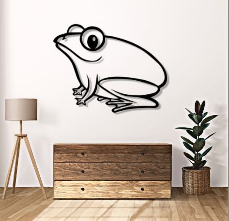 Frog Svg Dxf Png Files , Laser Cut File , Frog , Wall Art Vectorel File ...