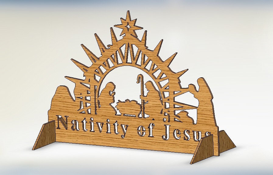 Nativity Stand Svg Dxf Files Laser Cut File 3mm Plywood Acrylic Stand ...