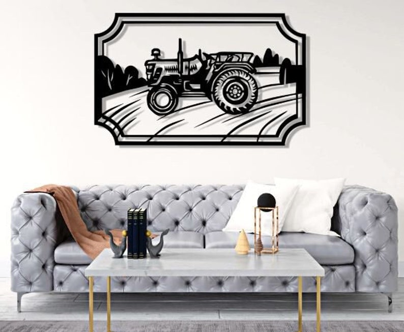 Tractor Svg Dxf Png Files Laser Cut File Farm Farmer Barn Wall Art for ...