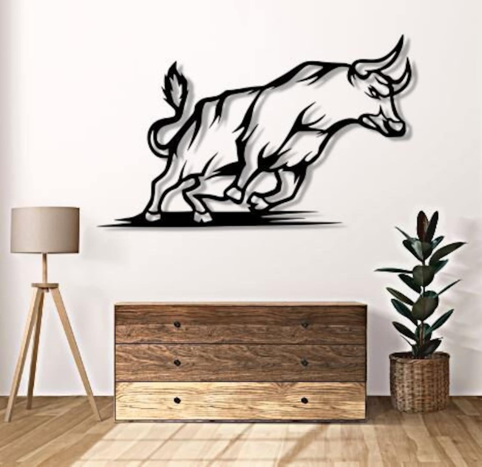 Bull Svg Dxf Png Files , Bull , Laser Cut File Wallart , Cricut Files ...