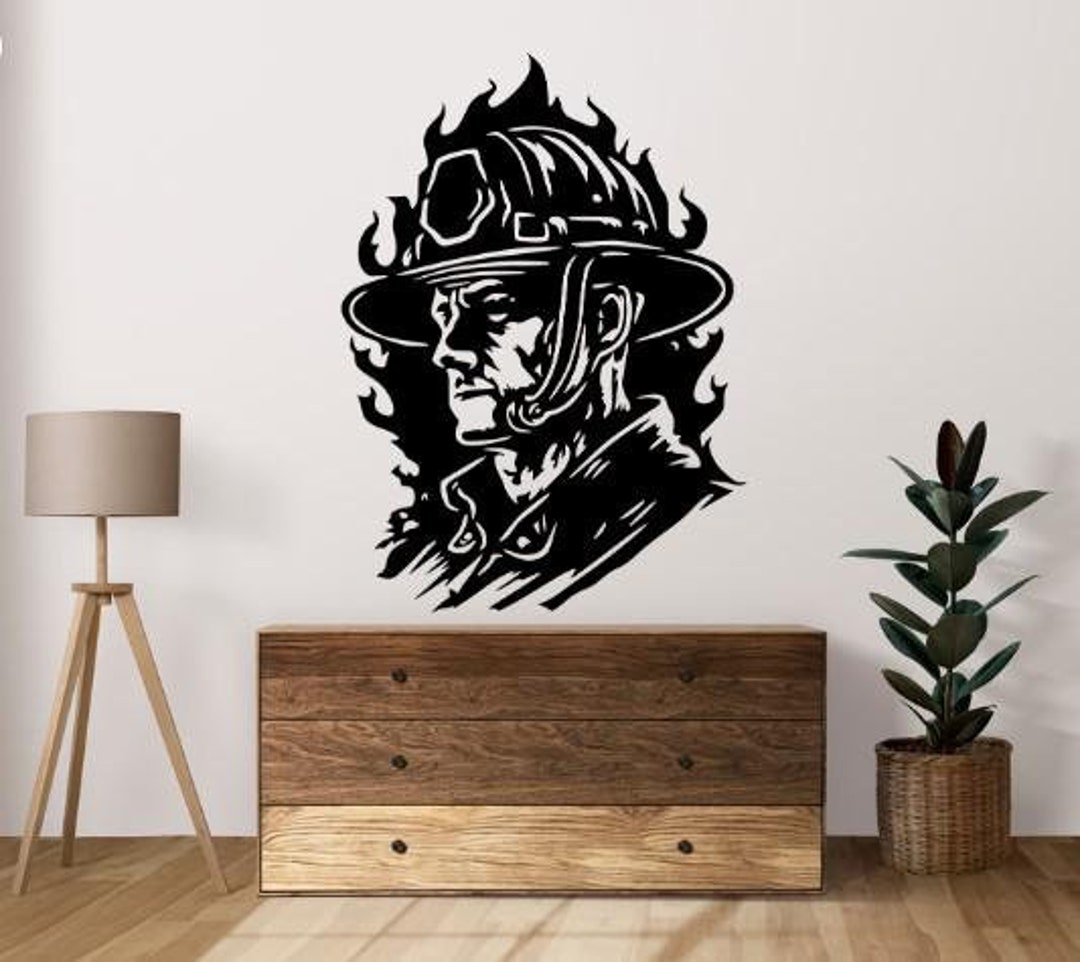 Fireman Svg Dxf Png Files Firefighter Fire Department Cut File for Cnc ...