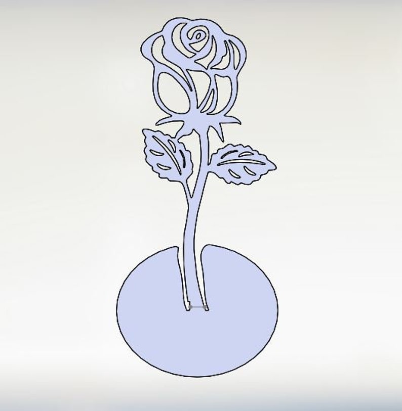 Metal Rose Svg Dxf Files Laser Cut File Rose Flower - Etsy
