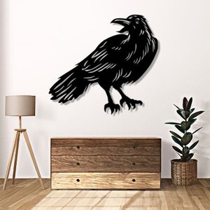 Raven Svg Dxf Files , Laser Cut File , Ravens , Bird , Birds , Wall Art ...