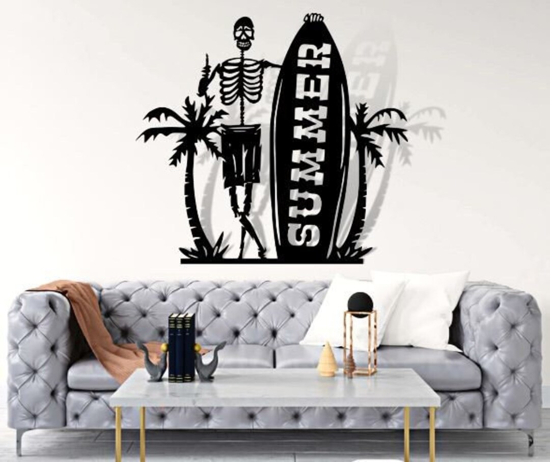 Summer Svg Dxf Files , Laser Cut File , Skeleton , Holiday , Beach Surf ...