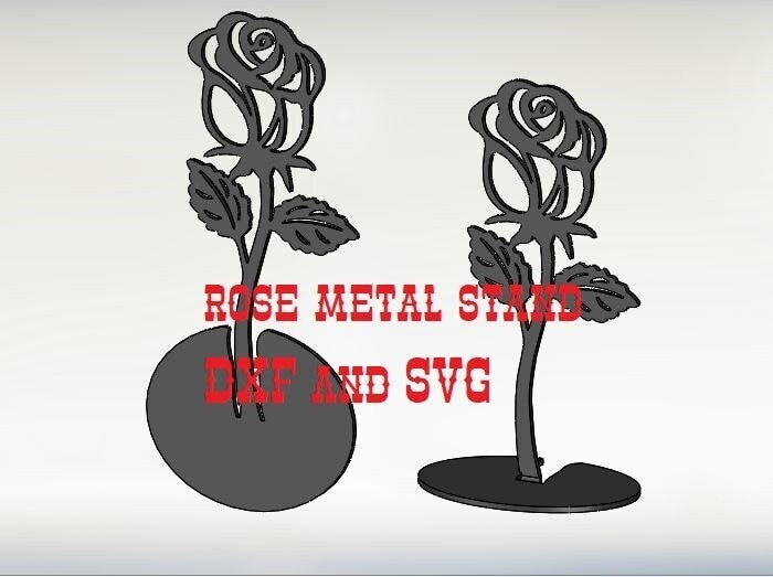 Metal Rose Svg Dxf Files , Laser Cut File , Rose Flower Flowers Hand Bend Fold for Cnc Laser ...