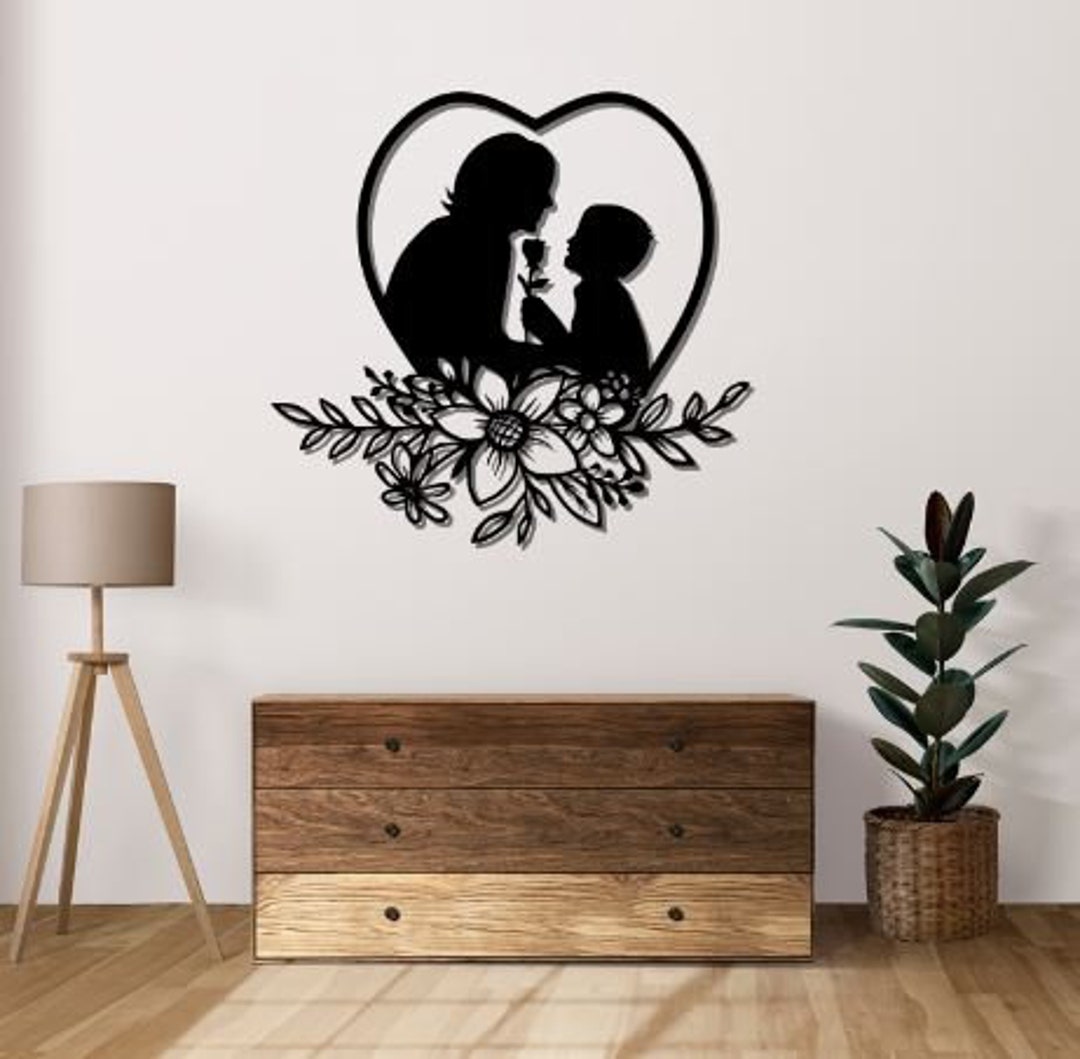 Mom and Child Svg Dxf Png Files , Laser Cut File , Mother , Children ...