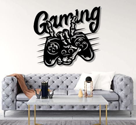 Gamer Svg Dxf Png Files Laser Cut File Game Gaming Gamer Vinyl Wall Art ...