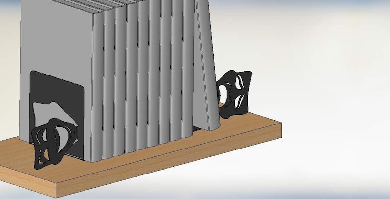 Metal Bookend Dxf Svg Files , Theatre Masks Laser Cut File, Book ...