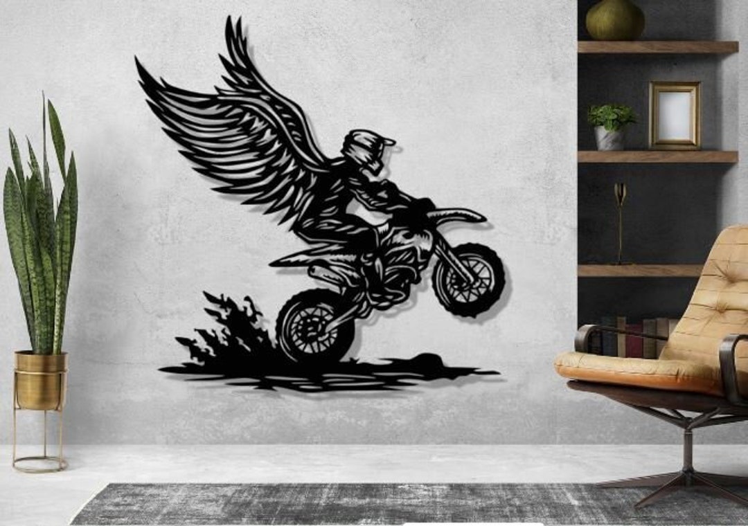 Angel Wings Motorcycle SVG, Laser Cut File, CNC Plasma Art - Etsy