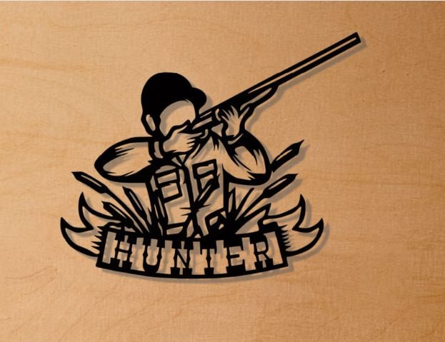 Hunter Svg Dxf Png Files Laser Cut File Hunting Riffle - Etsy