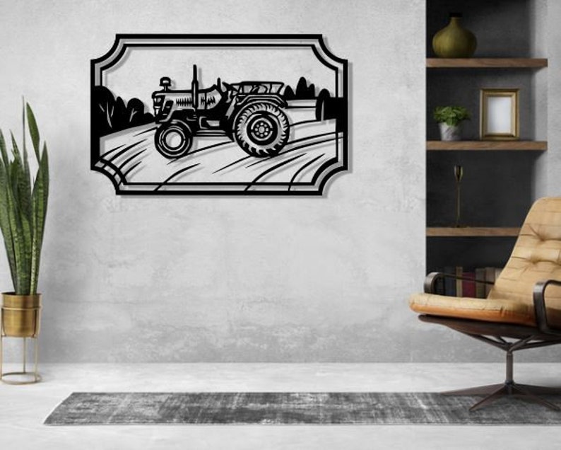 Tractor Svg Dxf Png Files Laser Cut File Farm Farmer Barn Wall Art for ...