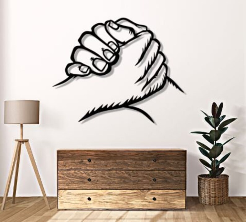 Handshake Svg Dxf Files , Laser Cut File , Handshake Punch Unity ...