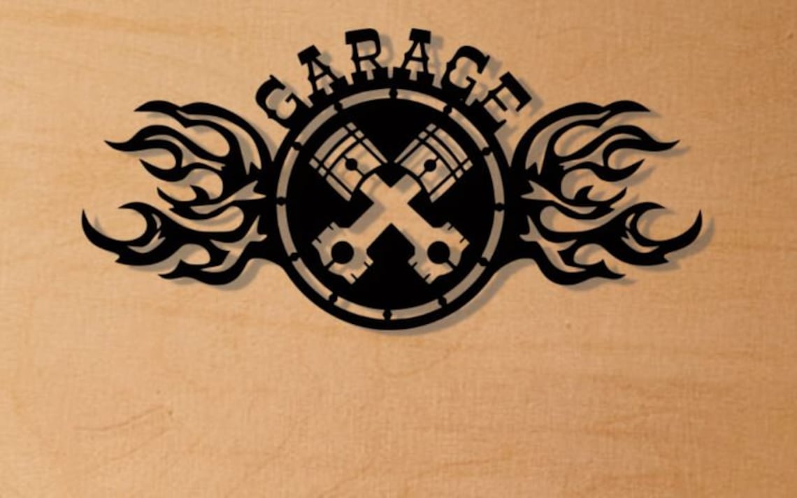 Pistons Svg Dxf Png Files , Laser Cut File Piston Fast Garage Sign Car ...