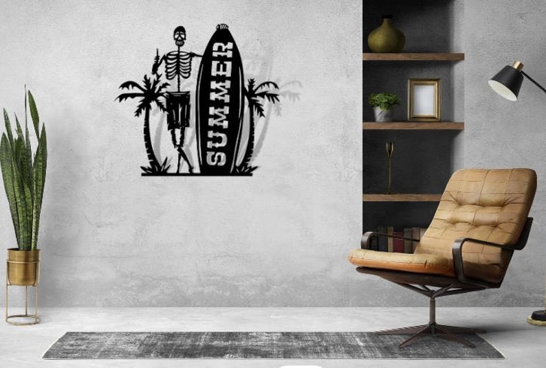 Summer Svg Dxf Files , Laser Cut File , Skeleton , Holiday , Beach Surf ...