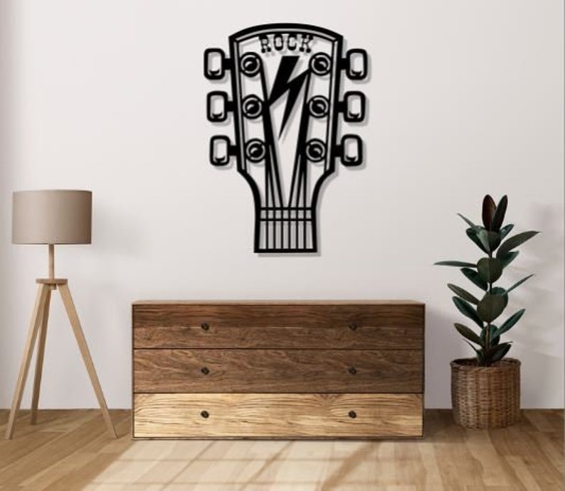 Guitar Dxf Svg Png Files , Laser Cut File , Rock , Music , Guitar ...