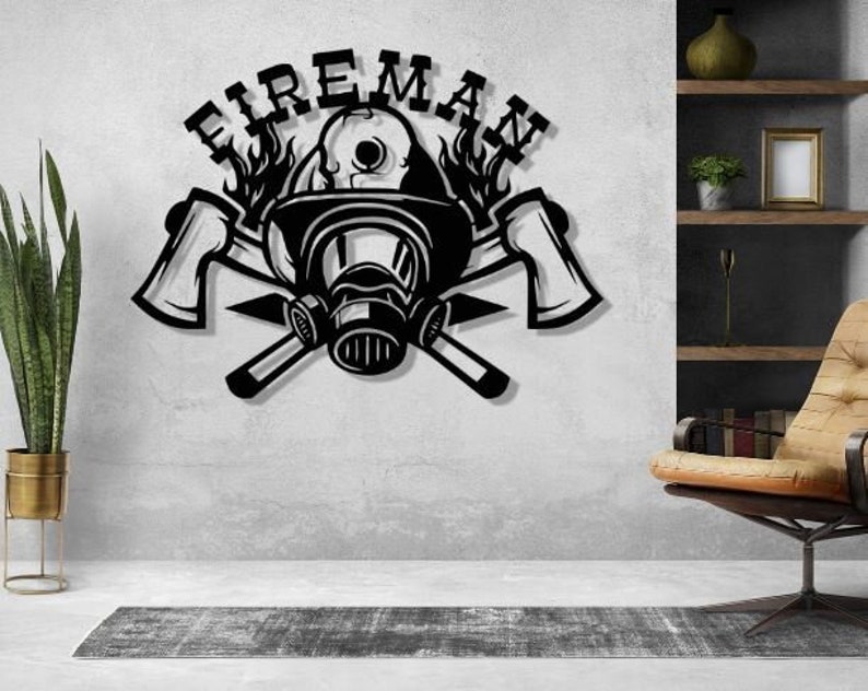 Fireman SVG, Fire Station Wall Art, Laser Cut File (digital File) - Etsy