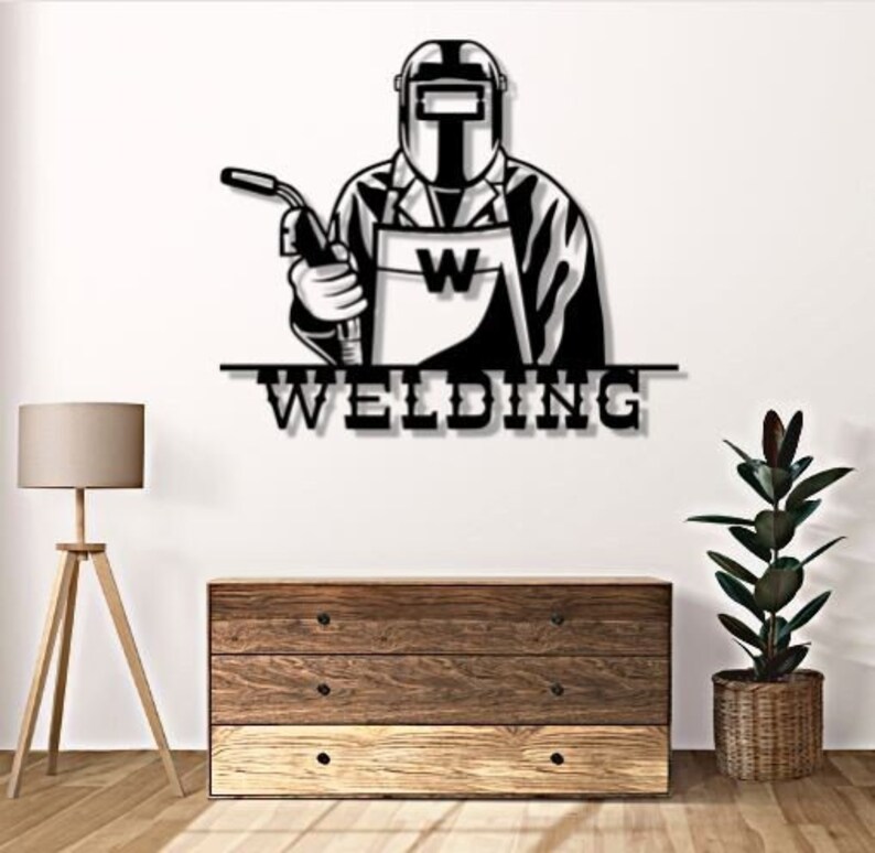 Weld Svg Dxf Png Files Laser Cut File Welder Welding Iron Crafter Wall ...