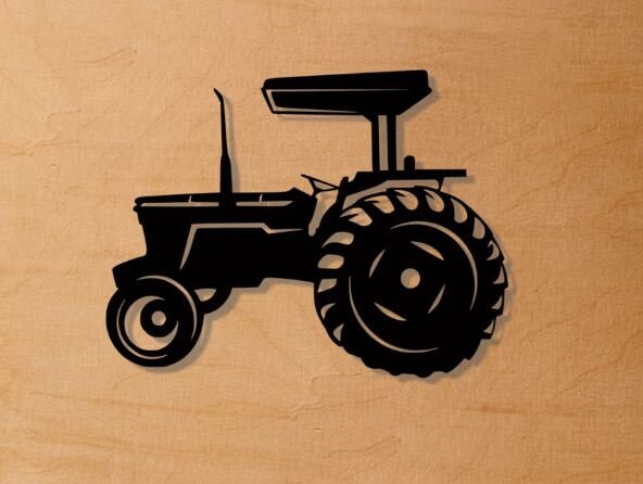 Tractor Svg Dxf Files , Laser Cutting Tractor Farm Farmer Wall Decor ...