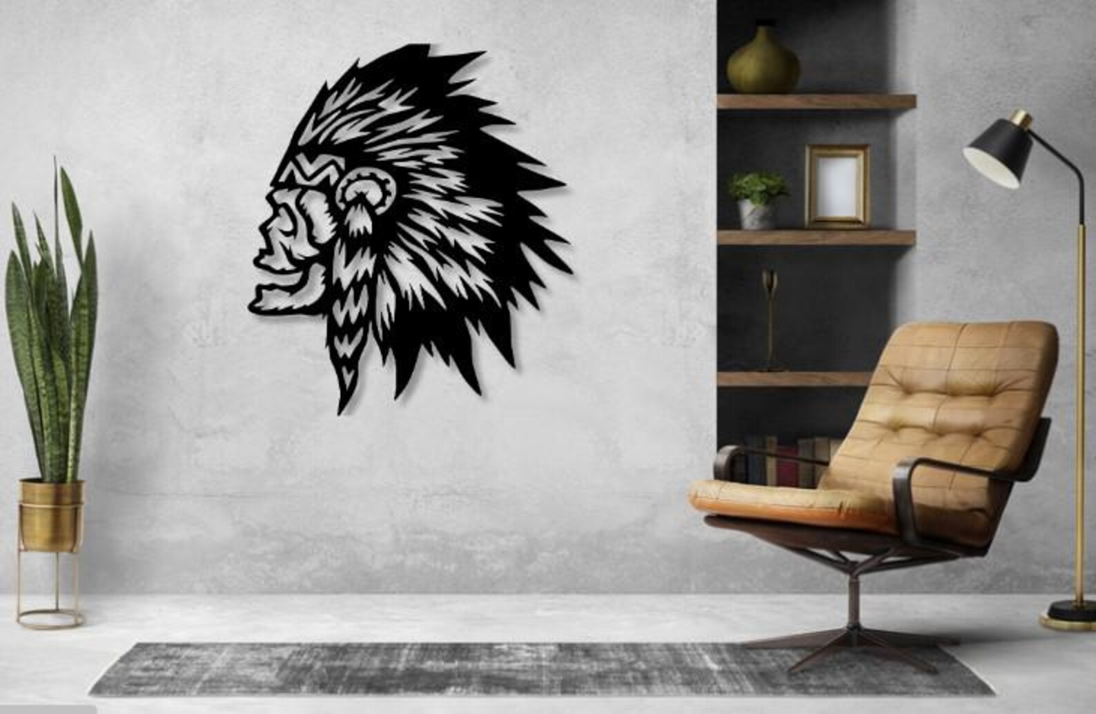 Skull Native Svg Dxf Png Files American Native Indian Laser Cut File ...