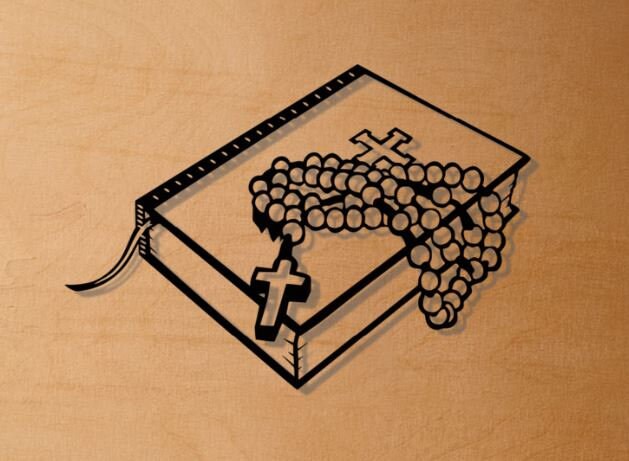 Holy Bible Svg Dxf Png Files , Laser Cut File , Bible Cross Wall Art ...