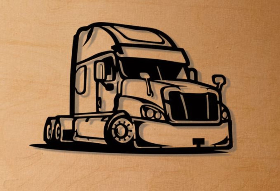 Semi Truck Svg Dxf Png Files , Laser Cut File , Truck Vehicle Transport ...