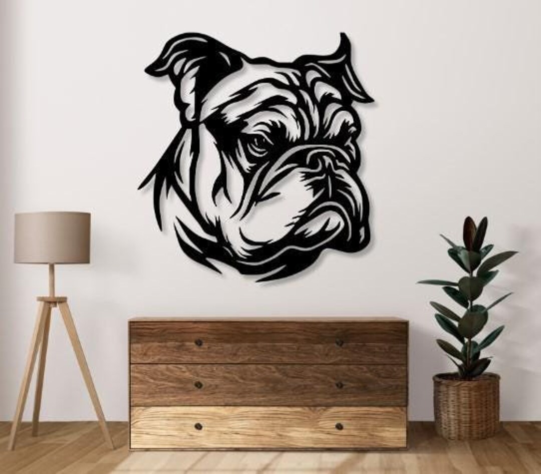 Bulldog Svg Dxf Png Files Bulldog Dxf Laser Cut File Dog Svg Dog Dxf ...
