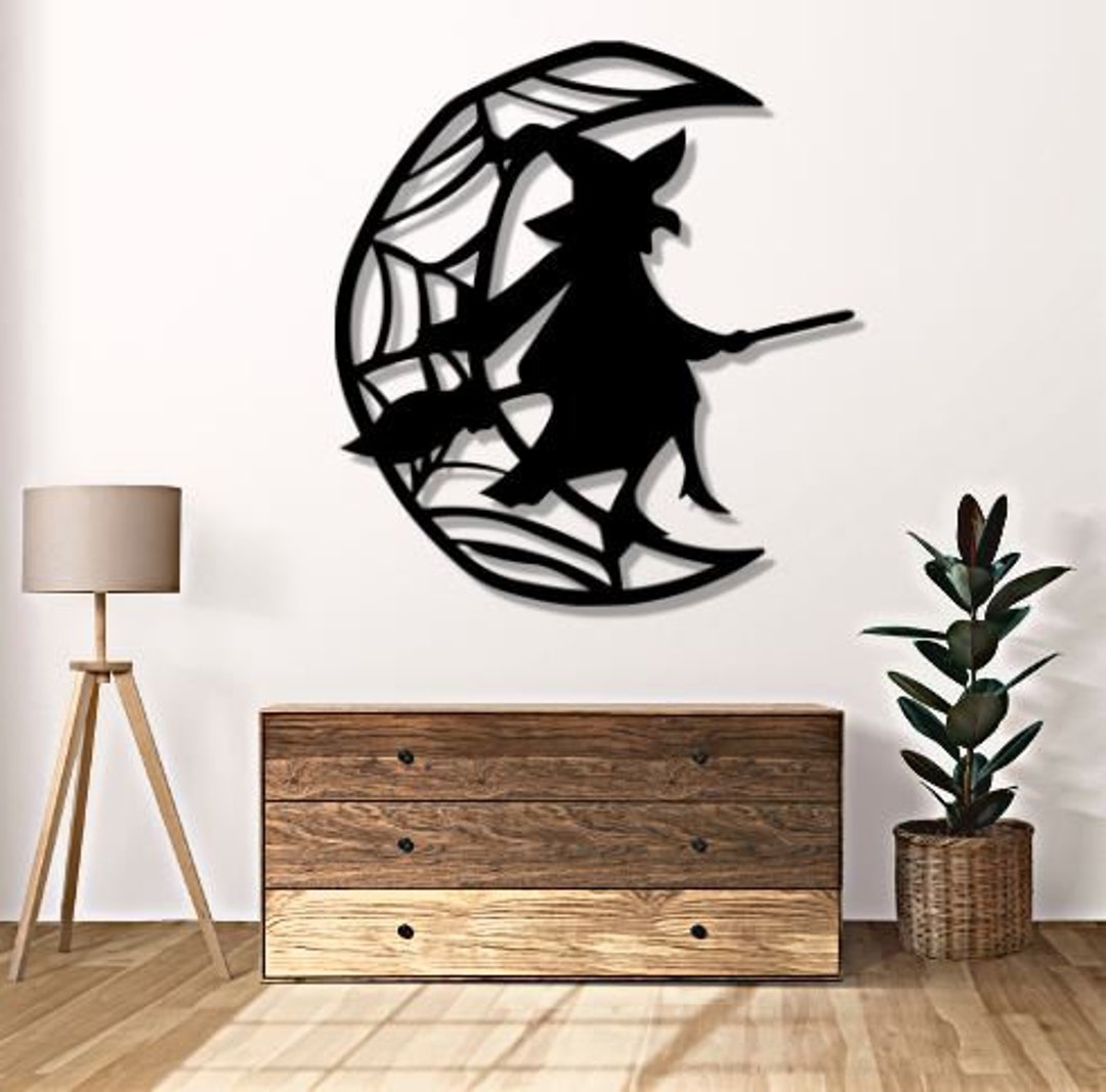Witch Dxf Svg Png Files , Laser Cut File , Wall Art , Decor , Witch ...
