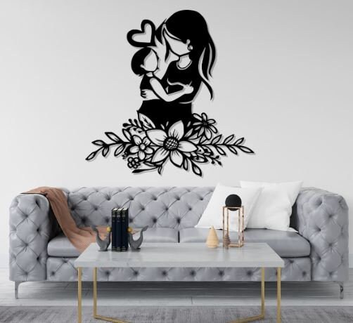 Mom Svg Dxf Png Files , Laser Cut File , Best Mom , Mother , Child ...