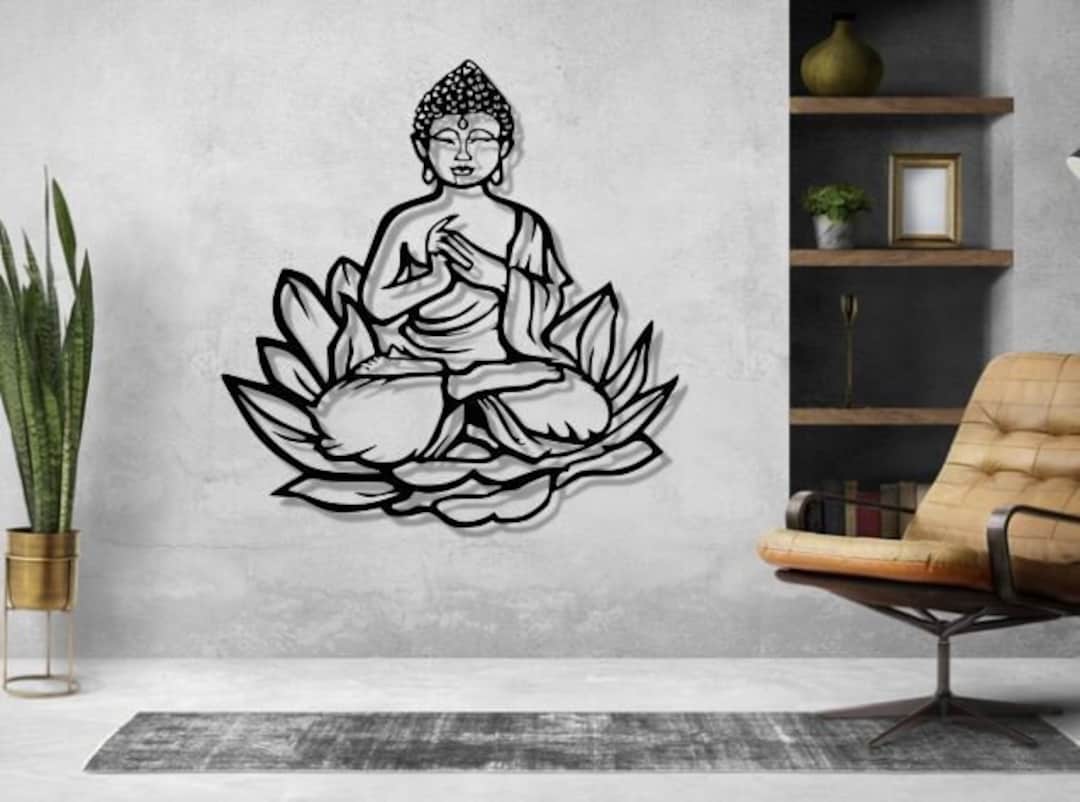 Buddha Svg Dxf Png Files , Laser Cut File , Pray Meditation Relaxing ...