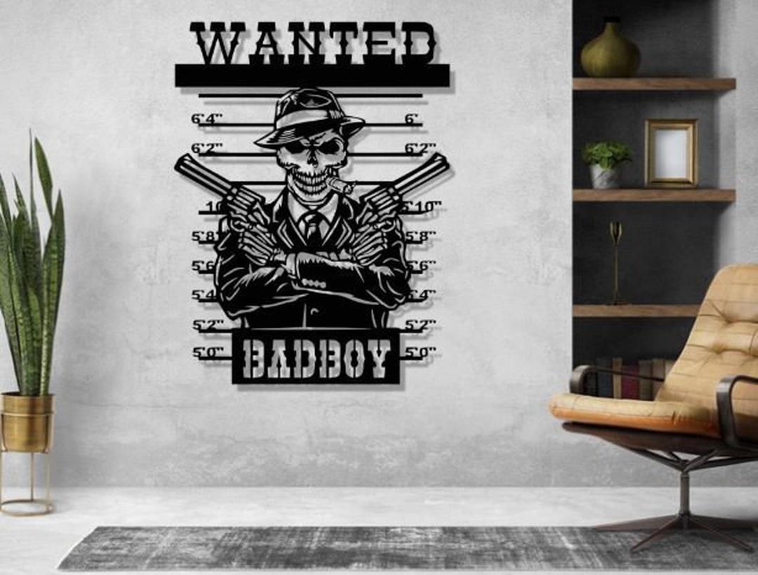 Wanted Svg Dxf Png Files , Laser Cutting File , Badboy Mafia Gangster ...
