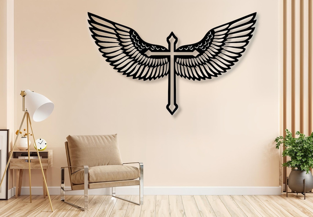 Angel Wings Cross SVG, Laser Cut File (digital Download) - Etsy