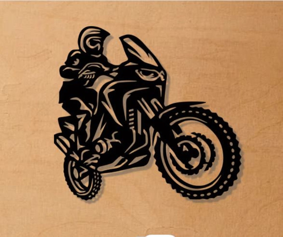 Motorcycle Svg Dxf Png Files , Laser Cut File , Motorcross Motorcycle ...
