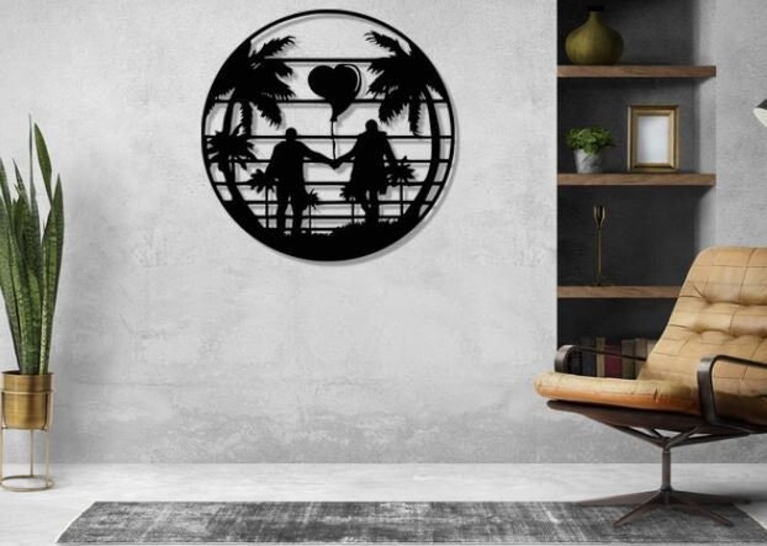 Romantic Scene Svg Dxf Files , Laser Cutting Valentines Day Trees Love ...