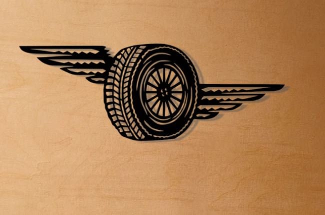 Winged Tire SVG DXF, Laser Cut File or Cricut - Etsy