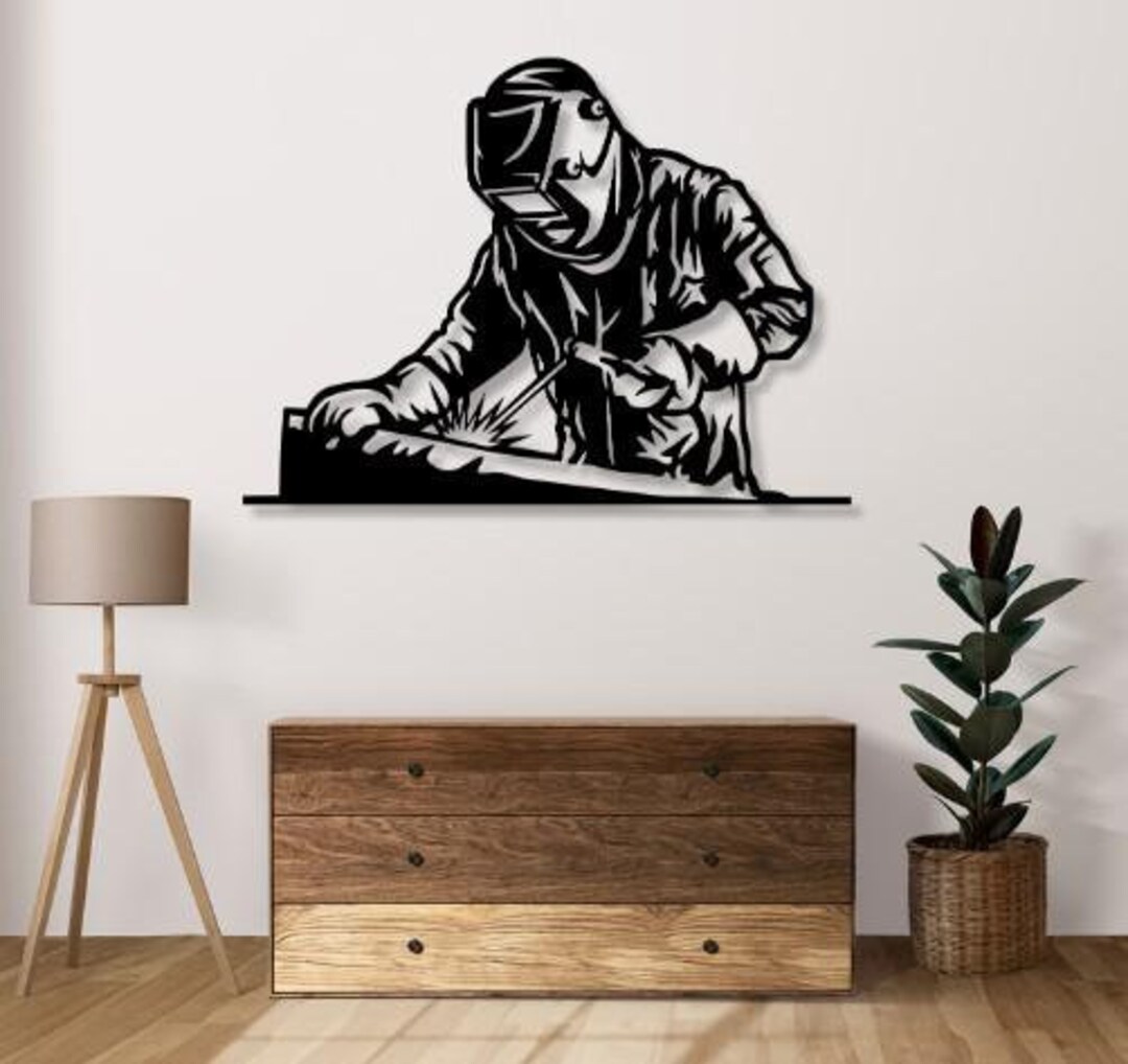 Welder Svg Dxf Png Files Welder Design Laser Cut File Wall Art Cutting ...