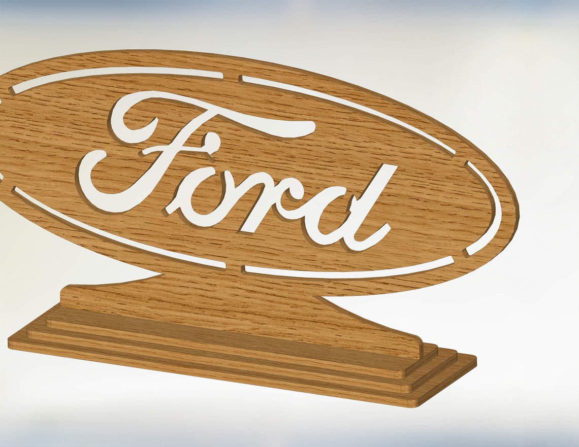 Ford Stand Svg Dxf Files Lser Cut File Ford Standing Plywood Acrylic ...