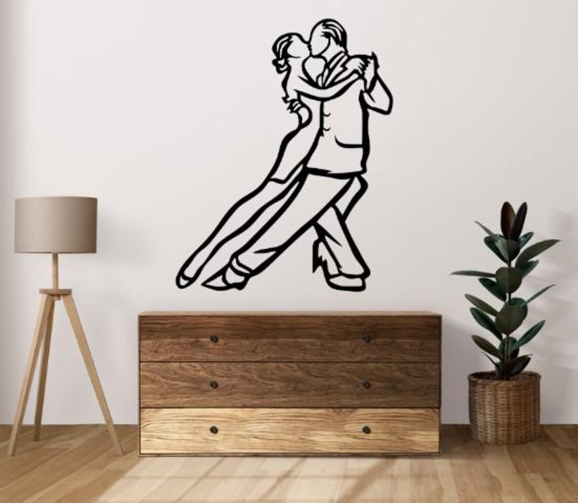Tango Svg Dxf Png Files Tango Couple Cut File Wall Art Metal Plywood ...