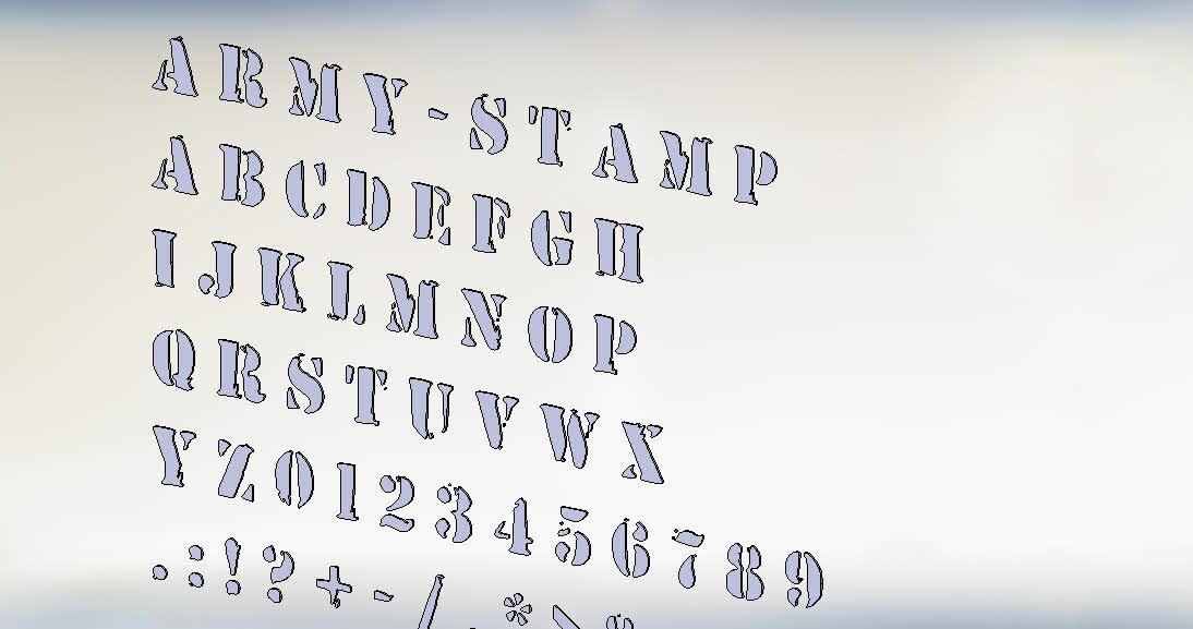 Army Stamp Font Svg Dxf Png Files , Laser Cut File , Army , Military ...