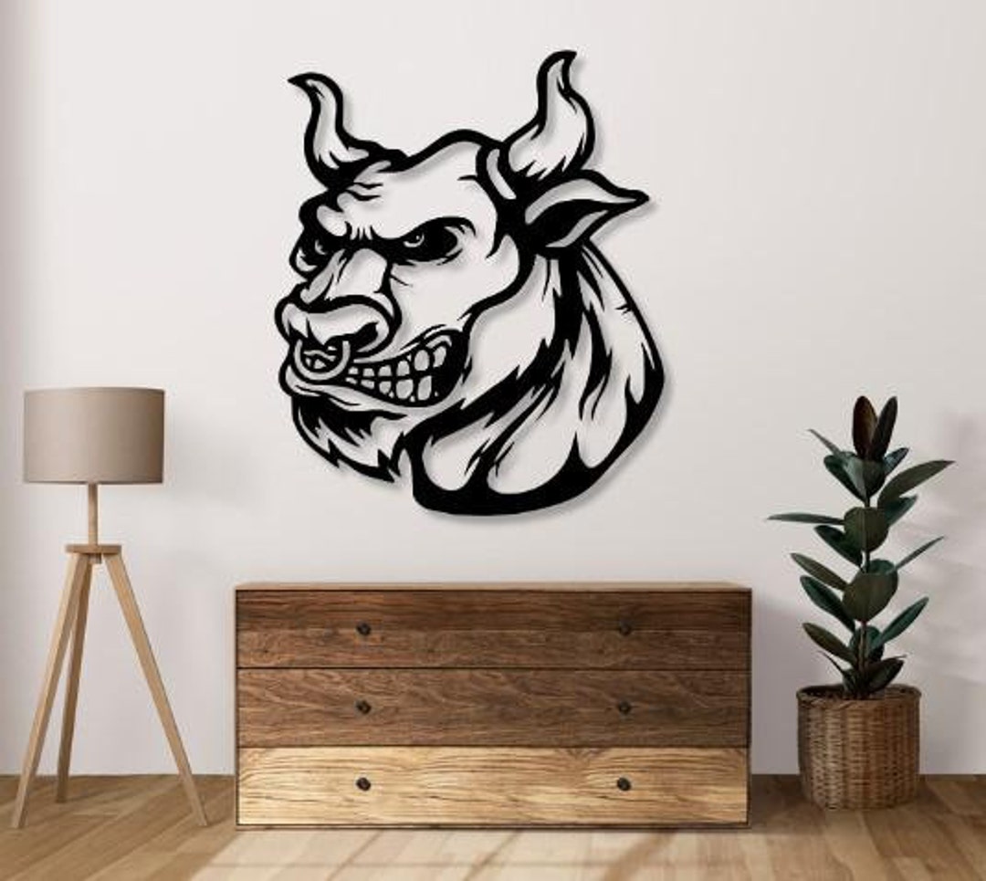 Bull Mascot Svg Dxf Png Files Bulls Svg Bulls Dxf Laser Cut File for ...