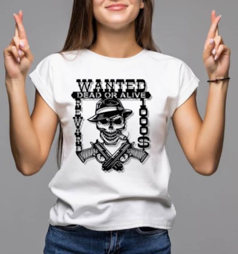 Wanted Svg Dxf Png Files Laser Cutting File Skull Gangster - Etsy