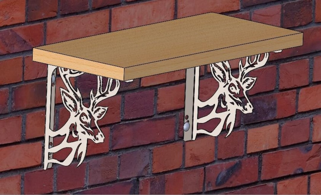 Shelving Bracket Dxf Svg Files Deer Laser Cut File Shelf Bracket 5-6-7 ...